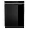 Whirlpool 24 in. Black Top Control Built-In Tall Tub Dishwasher with ...