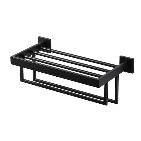 AVITAS 16 in. Stainless Steel Wall Mounted Towel Rack with Double Towel ...