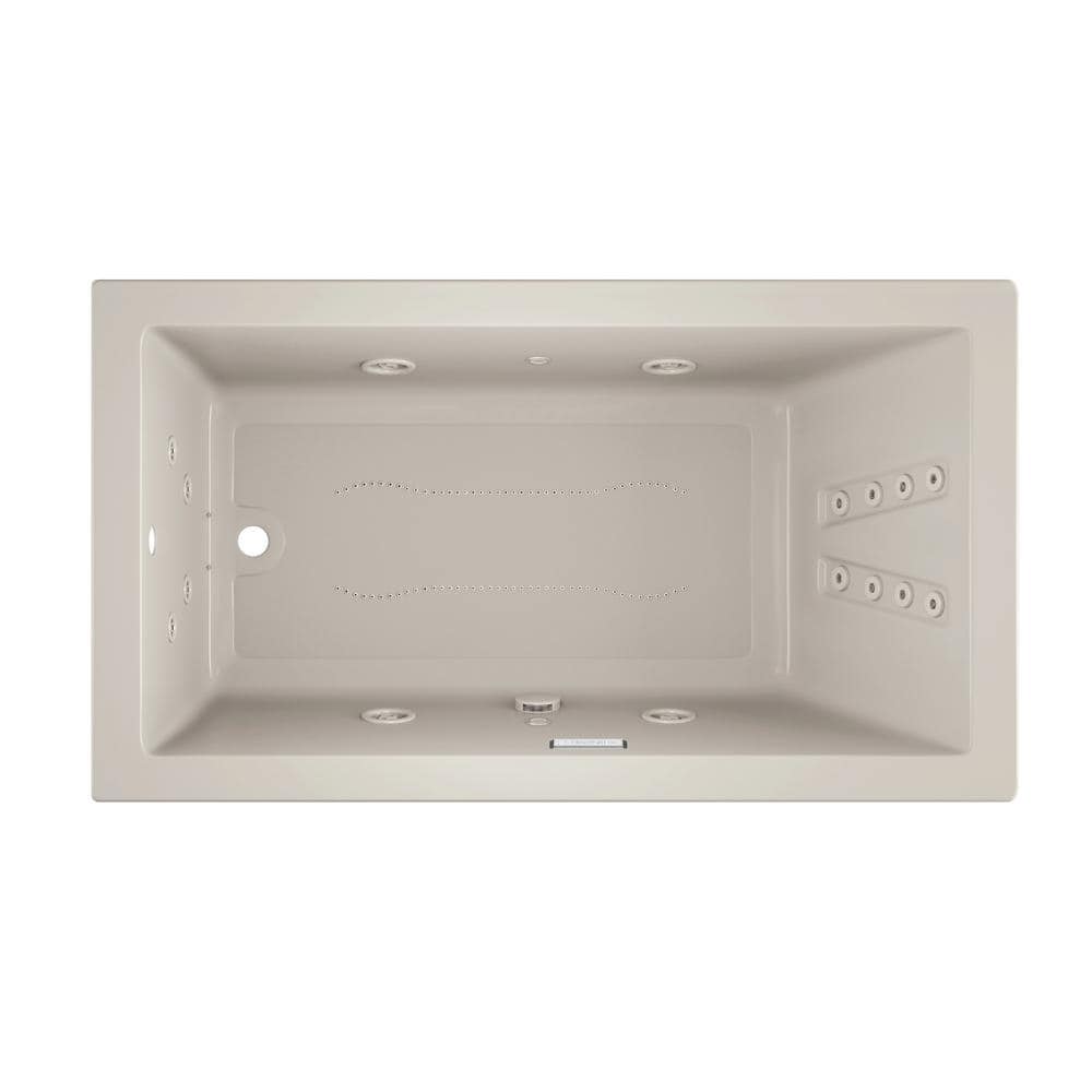 JACUZZI Solna Salon Spa 66 in. x 36 in. Rectangular Combination Bathtub ...