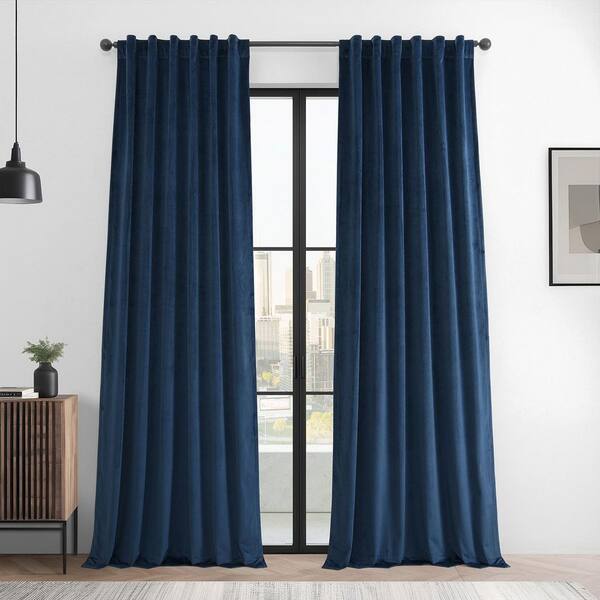 Exclusive Fabrics & Furnishings Deep Cobalt Blue Basic Deluxe Velvet 50 ...