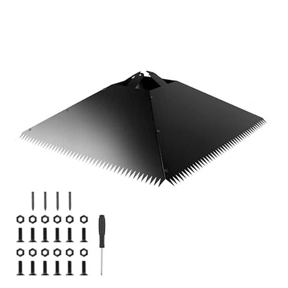 Justincity 17 In. Spiked Metal Non-Electric Squirrel Guard Square ...