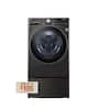 LG 4.5 Cu. Ft. Stackable SMART Front Load Washer in Black Steel with ...