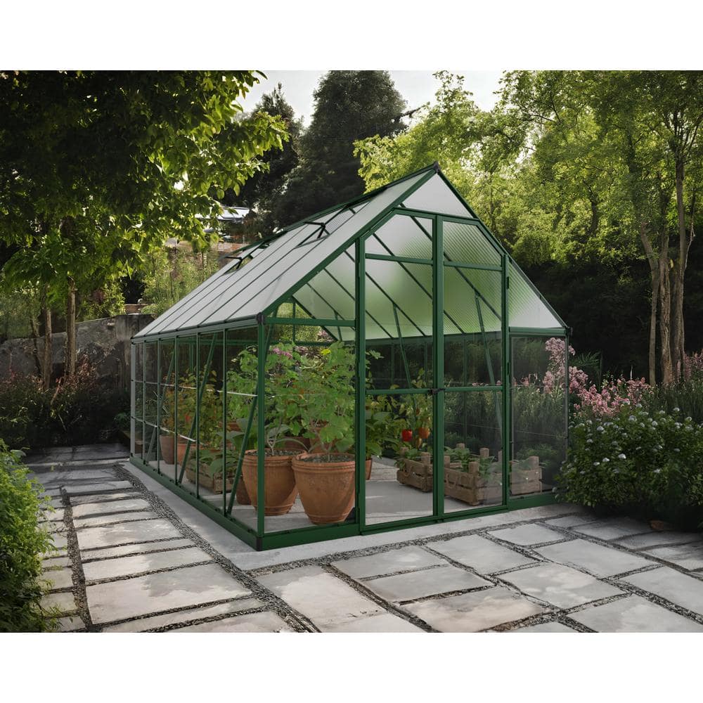 CANOPIA by PALRAM Balance 8 ft. x 12 ft. Hybrid Green/Clear ...
