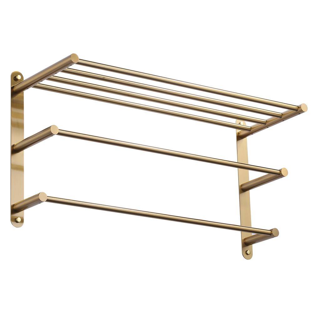 IVIGA 24 in. 3-Tier Tower Rack with Tower Bars for Bathroom Wall ...