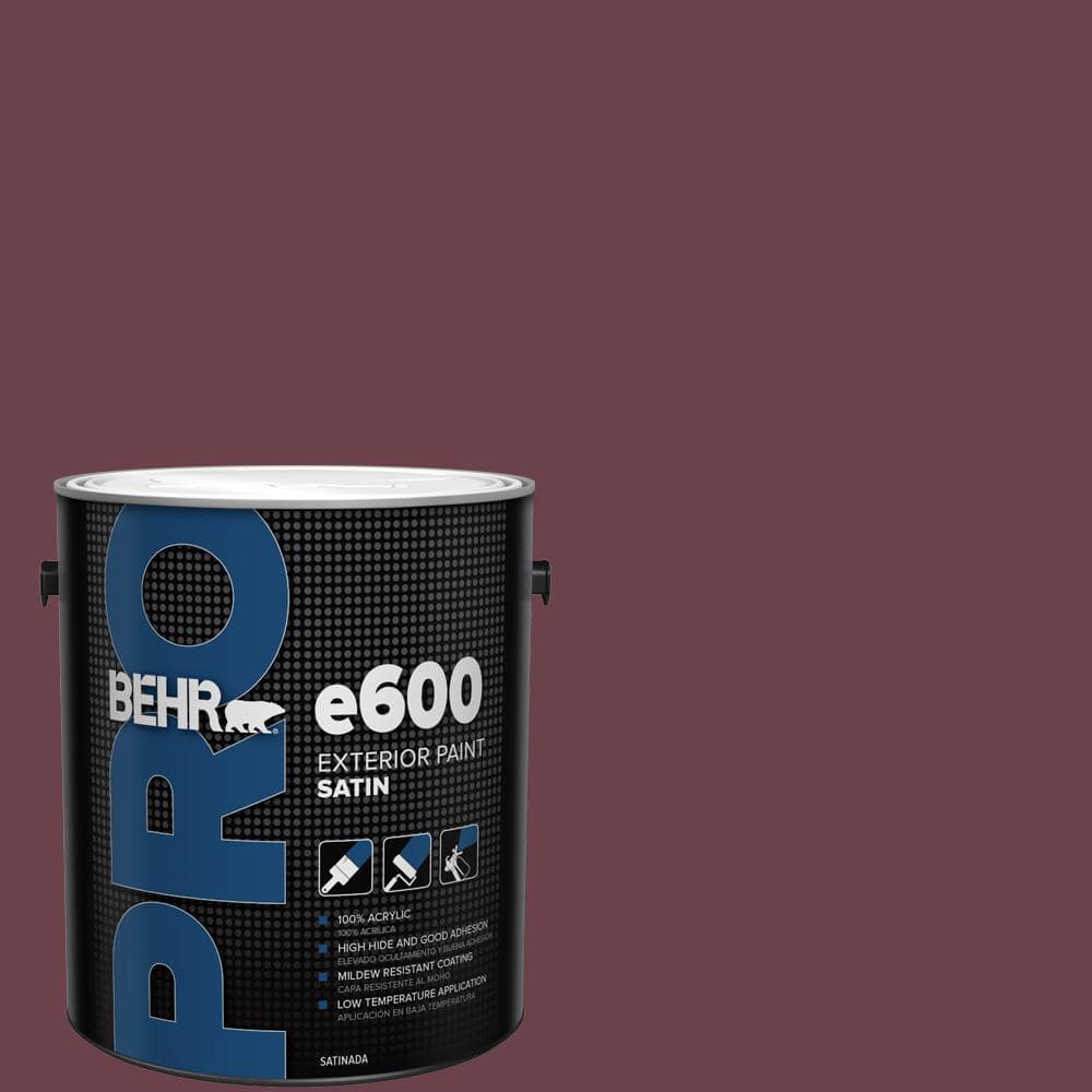 BEHR PRO 1 gal. #110D-7 Vin Rouge Satin Exterior Paint PR64301 - The ...