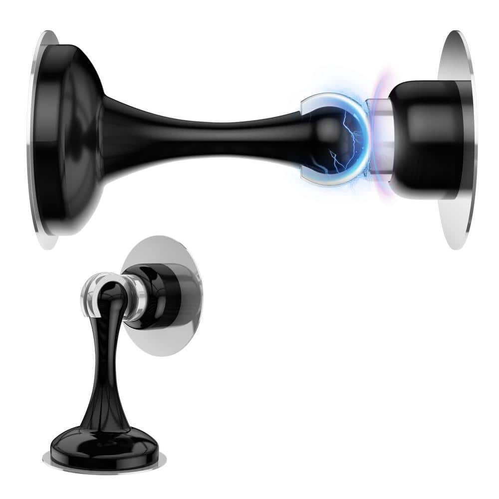 WINSOON Black Stainless Steel Magnetic Door Stoppers with 3M Adhesive ...