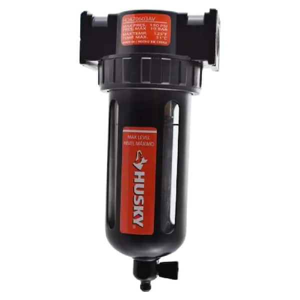 Husky 3/8 in. NPT Standard Poly Bowl Air Line Filter HKATA091013 - The ...