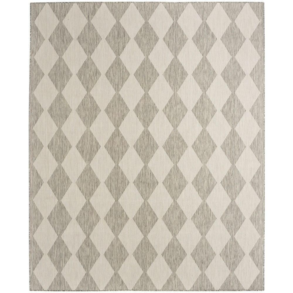 Nourison Positano Light Grey 6 ft. x 9 ft. Diamond Contemporary Area ...
