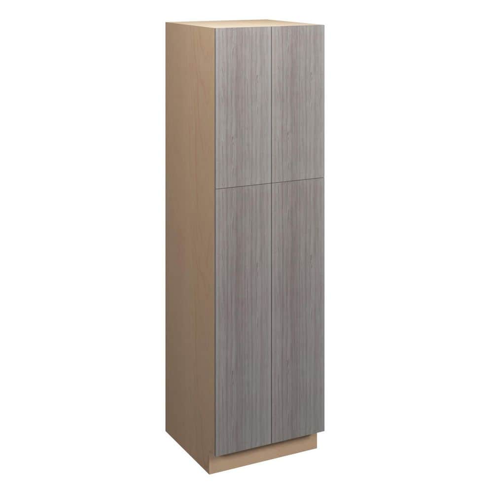 Kunal Kitchens Saratoga Slab 24 in. W x 90 in. H x 24 in. D in Greywood ...