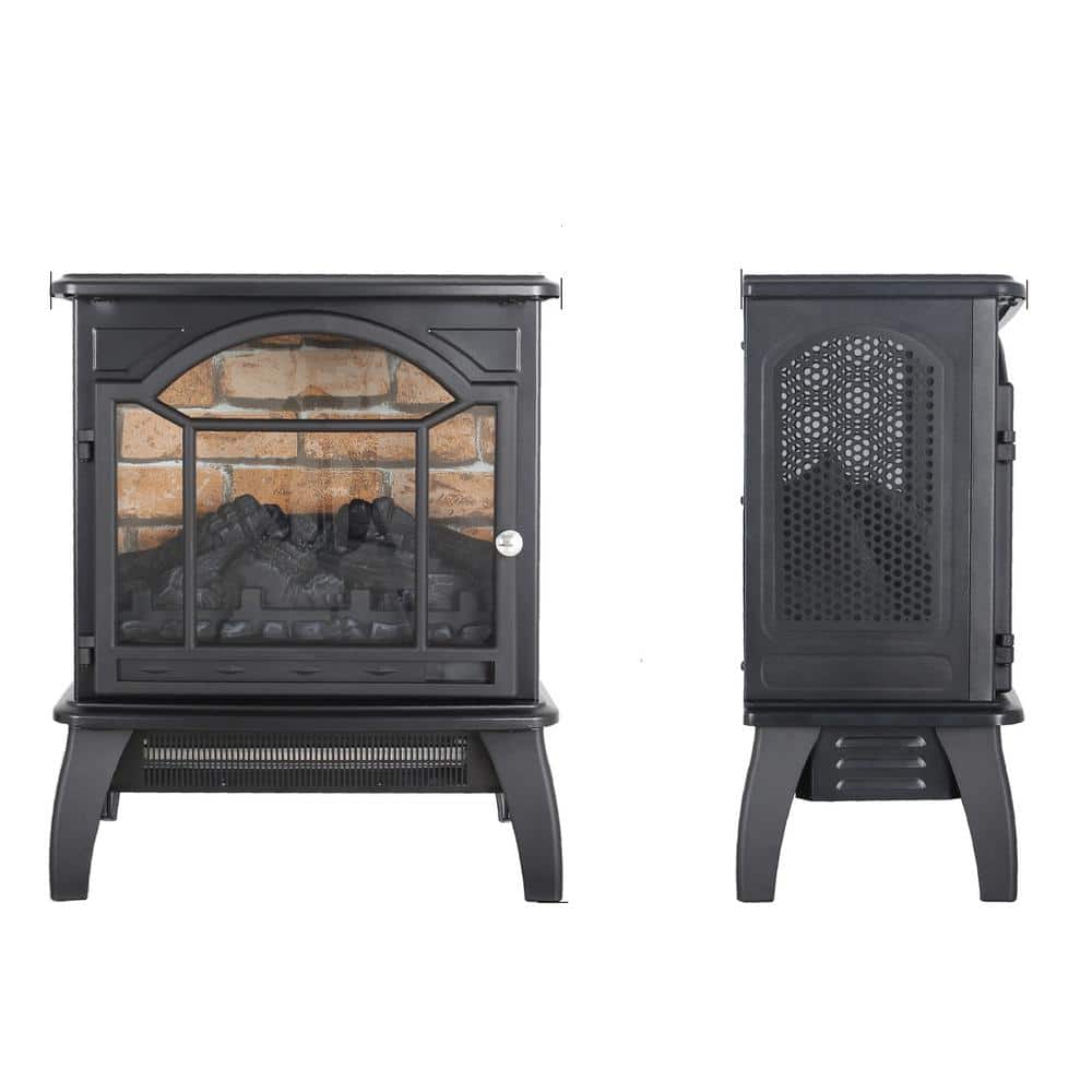 18 in. 3D Freestanding Infrared Electric Stove with Remote Control ...