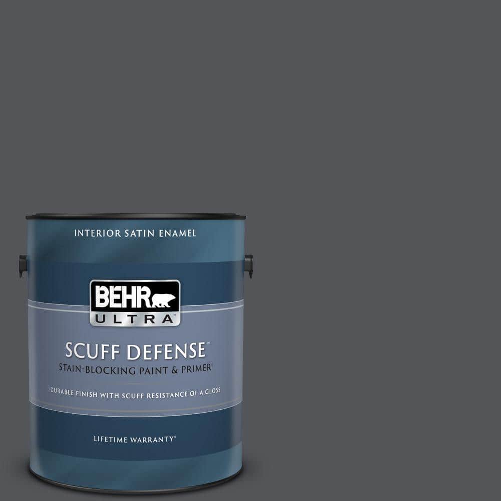 BEHR ULTRA 1 gal. #N510-6 Orion Gray Extra Durable Satin Enamel ...