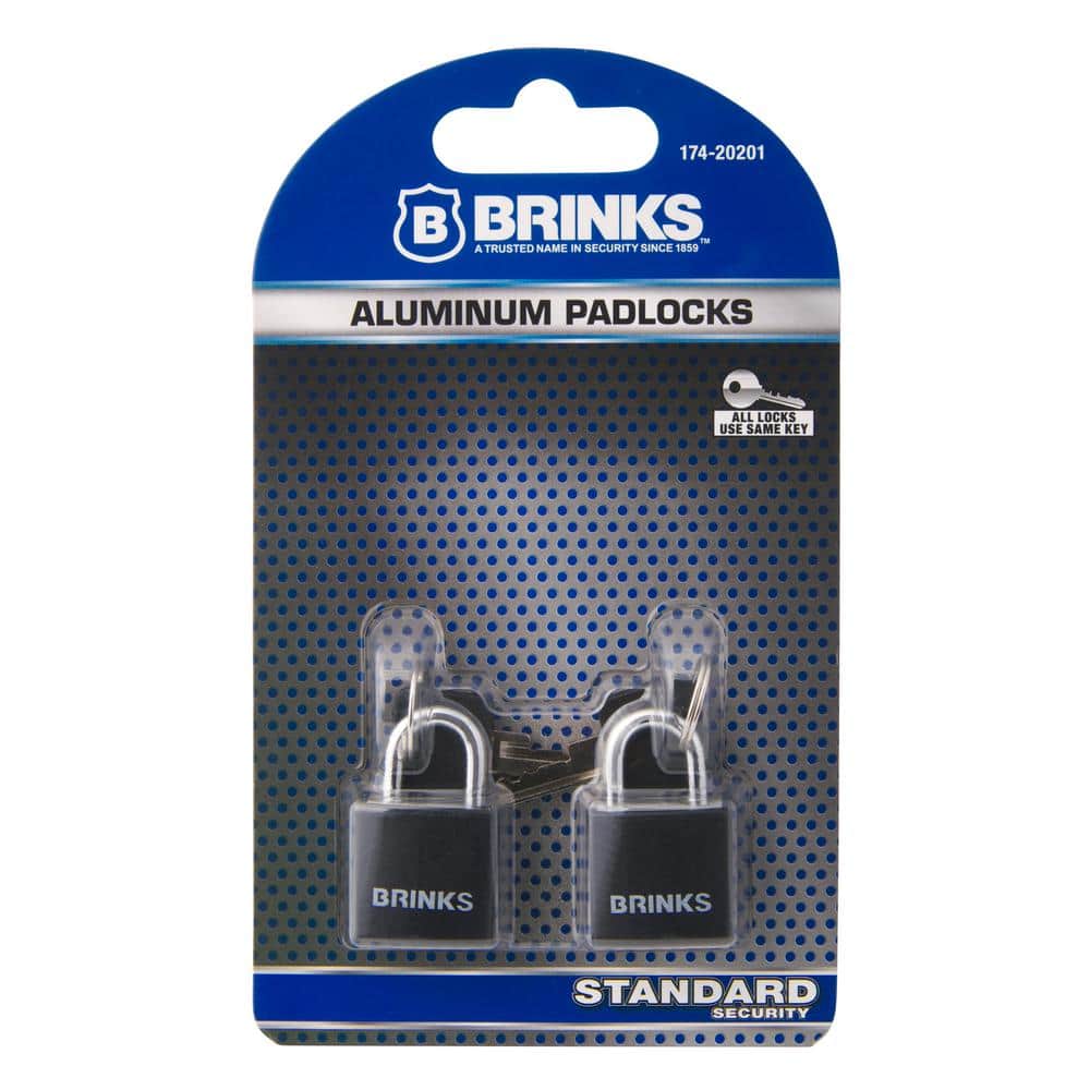 Brinks 7/16in. (20mm) Covered Aluminum Padlock (2-Pack) 174-20201 - The Home Depot