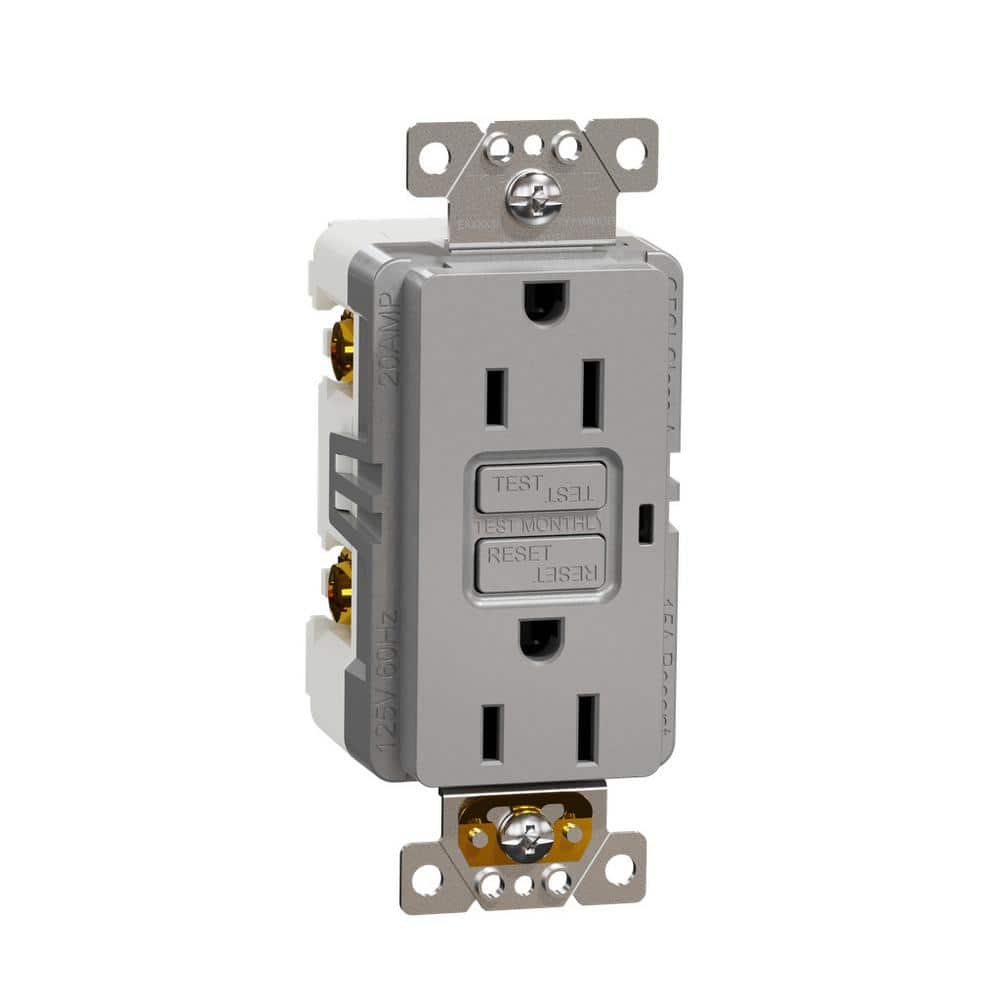 Square D X Series 15 Amp 125-Volt Tamper Resistant Indoor GFCI Duplex ...