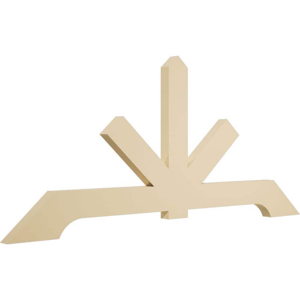 Ekena Millwork 60 in. W x 27 1/2 in. H x 2 in. D x 4 in. F, 11/12 Pitch ...