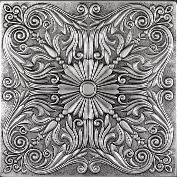 A La Maison Ceilings Spanish Silver Antique Silver 1.6 ft. x 1.6 ft ...