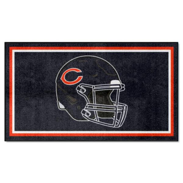 FANMATS Chicago Bears Navy 3 ft. x 5 ft. Plush Area Rug 38242 - The ...