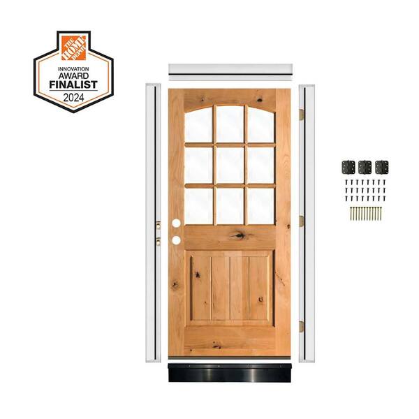 Krosswood Doors 36 in. x 80 in. Modern Farmhouse Universal Handing 9 ...