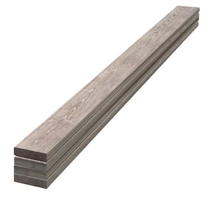 Edge 1 in. x 4 in. x 8 ft. Barn Wood Light Brown Pine Trim Board (4 ...