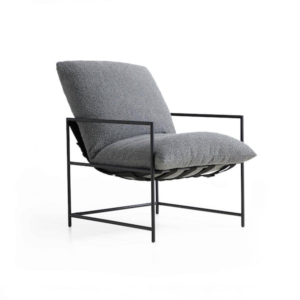 Brookside Enya Charcoal Metal Frame Sling Chair BSXC0017CHR00CH