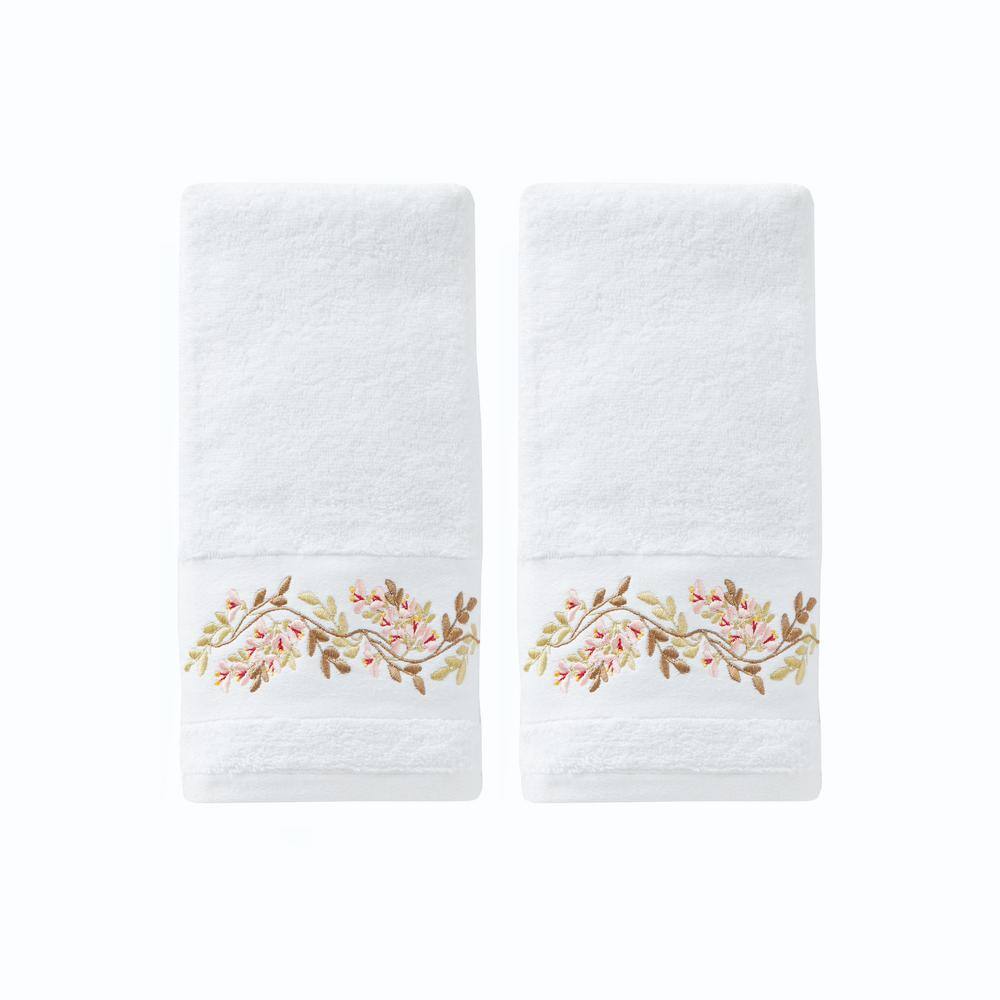 SKL Home Misty White Floral Cotton Single Hand Towel U1108010830203 ...