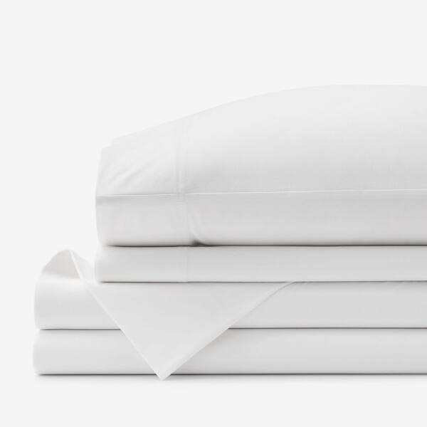 The Company Store Brushed Cotton White Cotton Full Sheet Set 51159L-F ...