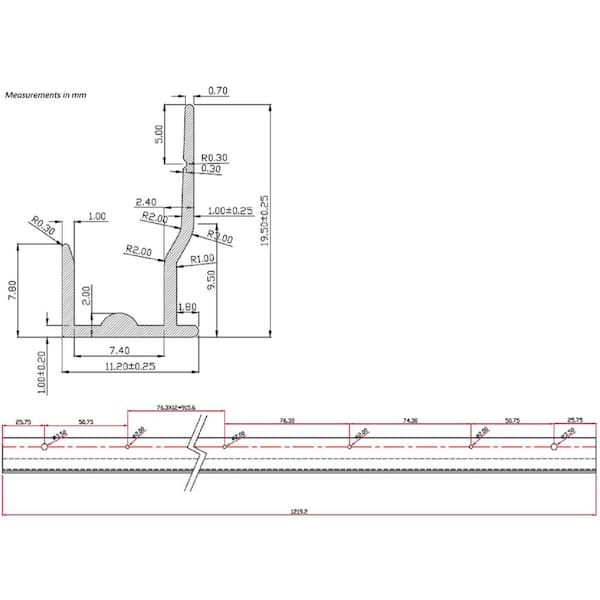 Glacier Bay 48 in. Silver J-Mold Mirror Mount 805194 - The Home Depot