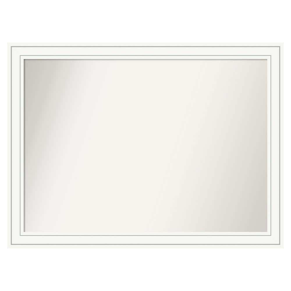 Amanti Art Craftsman White 47 in. x 35 in. Custom Non-Beveled Satin ...