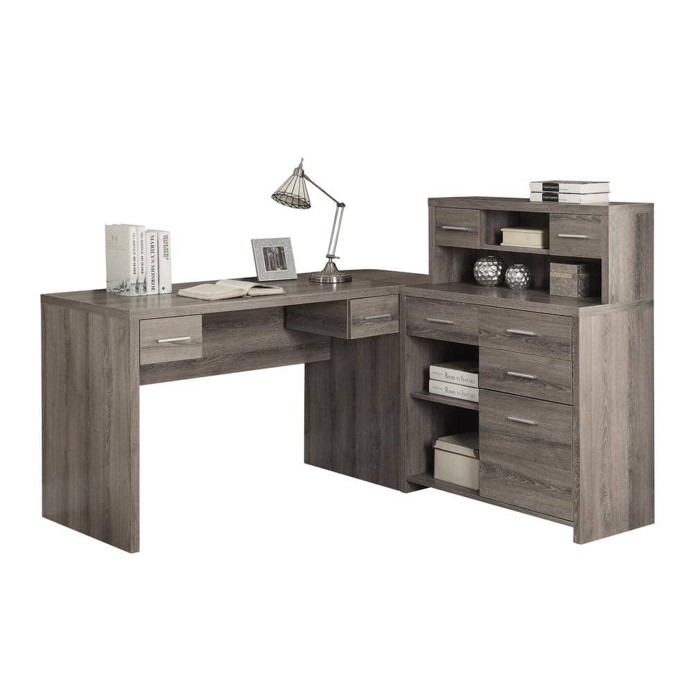 Dark Taupe Computer Desk HD7318 - The Home Depot