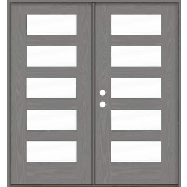 Reviews for Krosswood Doors Modern 72 in. x 80 in. 5-Lite Right-Active ...