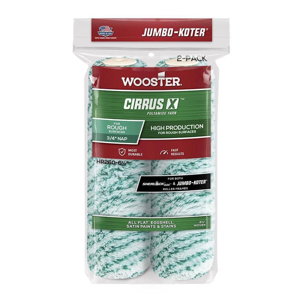 Wooster 6-1/2 in. x 3/4 in. Cirrus x High-Density Woven Polyamide Mini ...