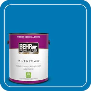 BEHR PREMIUM PLUS 8 oz. #P500-6 Deep River Flat Interior/Exterior Paint ...
