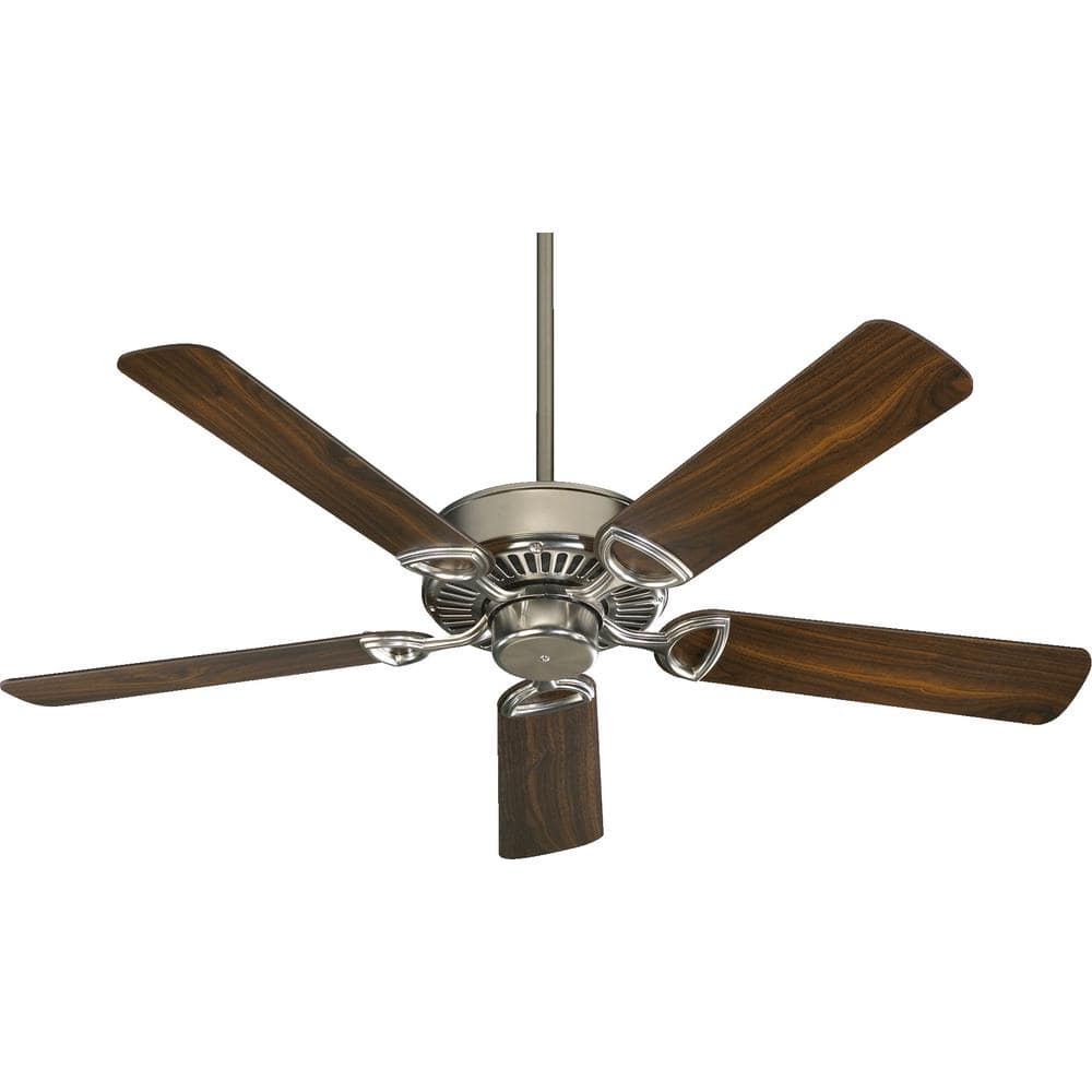 Quorum INTERNATIONAL Estate 52 in. Indoor Satin Nickel Ceiling Fan ...