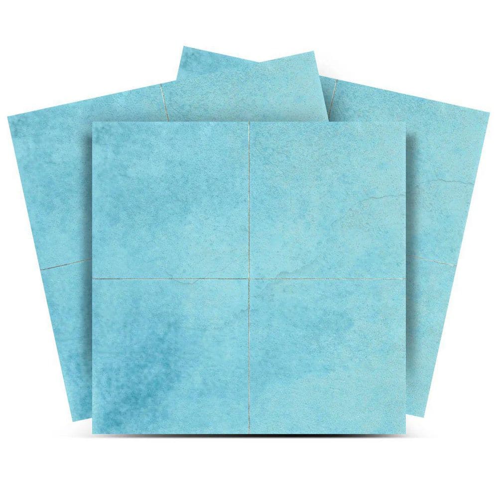 MI ALMA Blue D74 12 in. x 12 in. Vinyl Peel and Stick Tile (24 Tiles, 24 sq. ft. / Pack) D74 ...