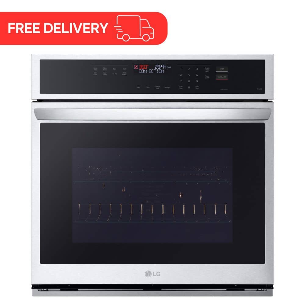 LG 4.7 cu. ft. Smart Single Electric Wall Oven with Fan Convection, Air ...