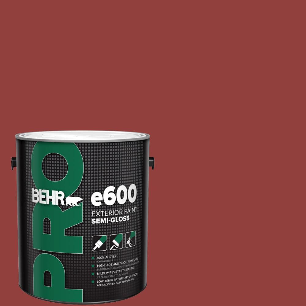 BEHR PRO 1 gal. #BIC-49 Red Red Red Semi-Gloss Exterior Paint PR67301 ...