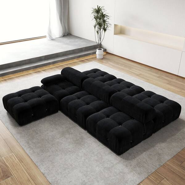 Magic Home Chameleon 104 in. Square Arm Minimalism 7-piece Modern ...