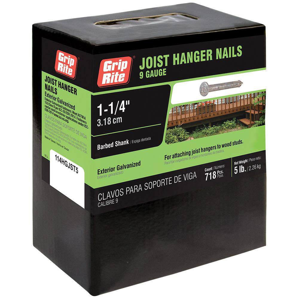 Grip Rite 9 X 1 1 4 In 12 Penny Hot Galvanized Steel Joist Hanger