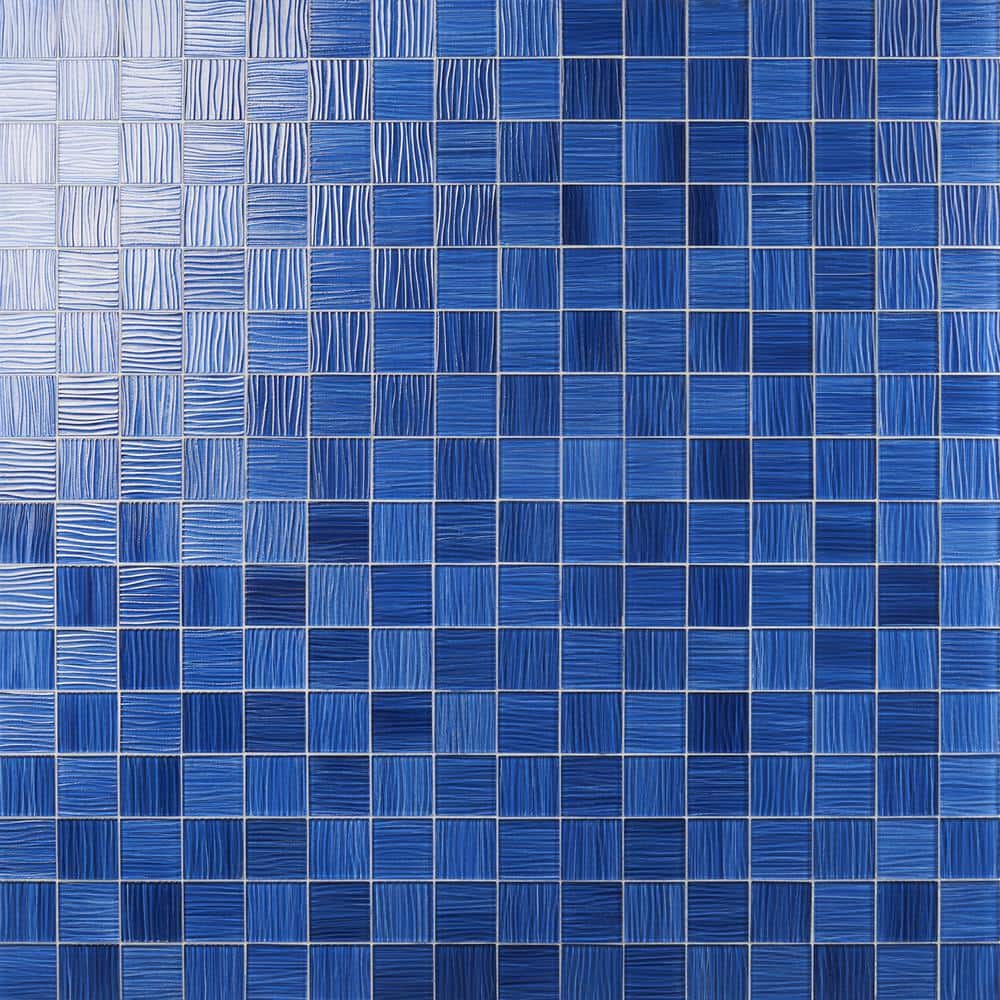 Ivy Hill Tile Exuma Cobalt 11.81 in. x 11.81 in. Polished Glass Wall ...