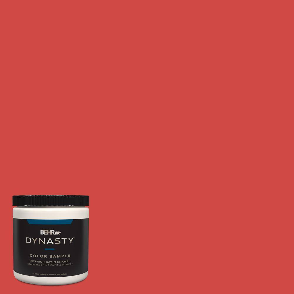 BEHR DYNASTY 8 oz. #P170-6 Race Car Stripe Satin Enamel Stain-Blocking ...
