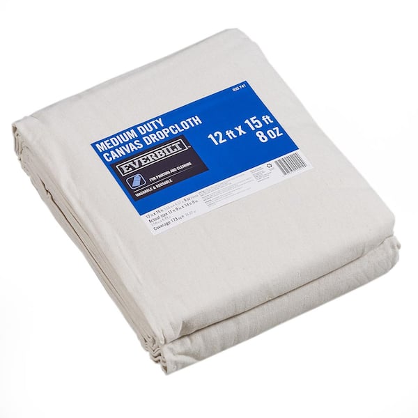 Everbilt 12 Ft x 15 Ft Medium Duty Canvas Drop Cloth – BrickSeek