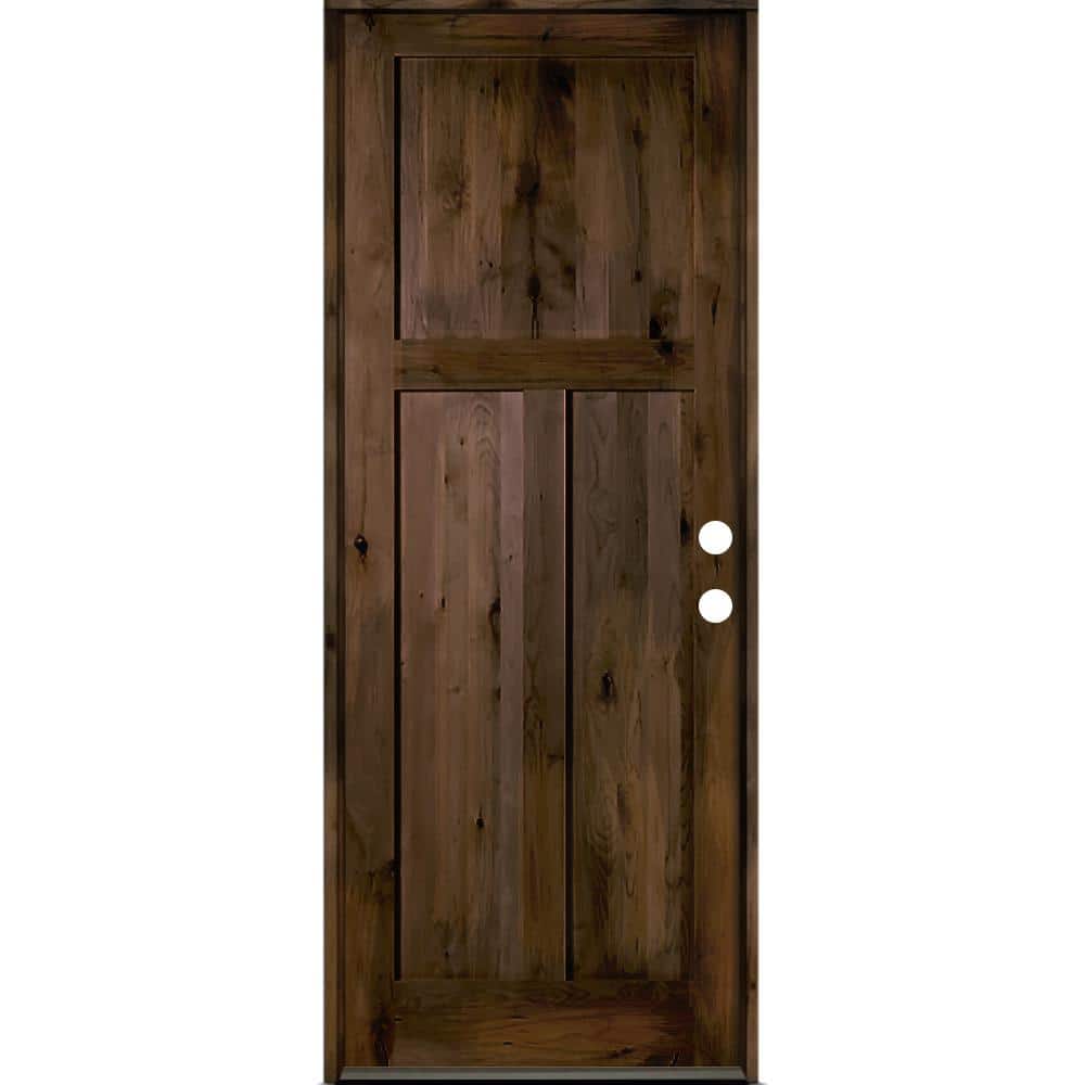 Reviews for Krosswood Doors 32 in. x 96 in. Rustic Knotty Alder 3 Panel ...