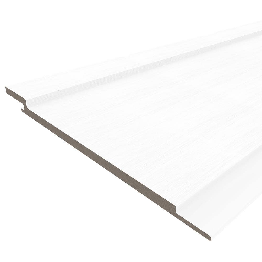 NewTechWood Board and Batten 10.94 in. x 120 in. Arctic Snow White ...