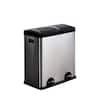 Step N' Sort 16-Gal. 2-Compartment Stainless Steel Trash Can and ...