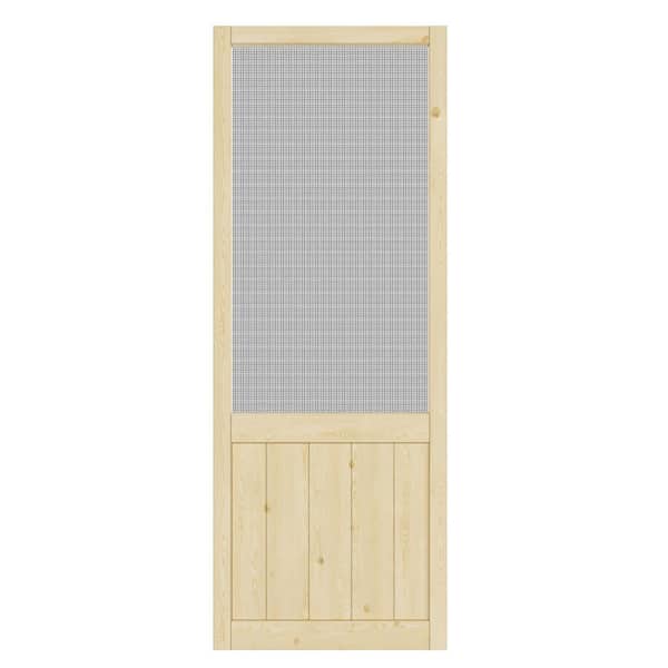 EH PUERTA 30 in. x 80 in. Universal Paneled Railing Style Unfinished ...