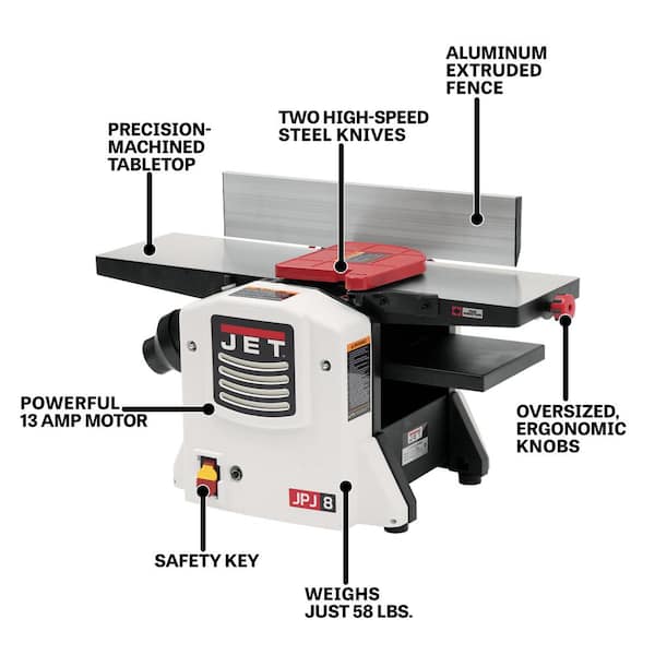 Jet 8 in. 120 Volt Jointer and Planer Combo 707400 The Home Depot