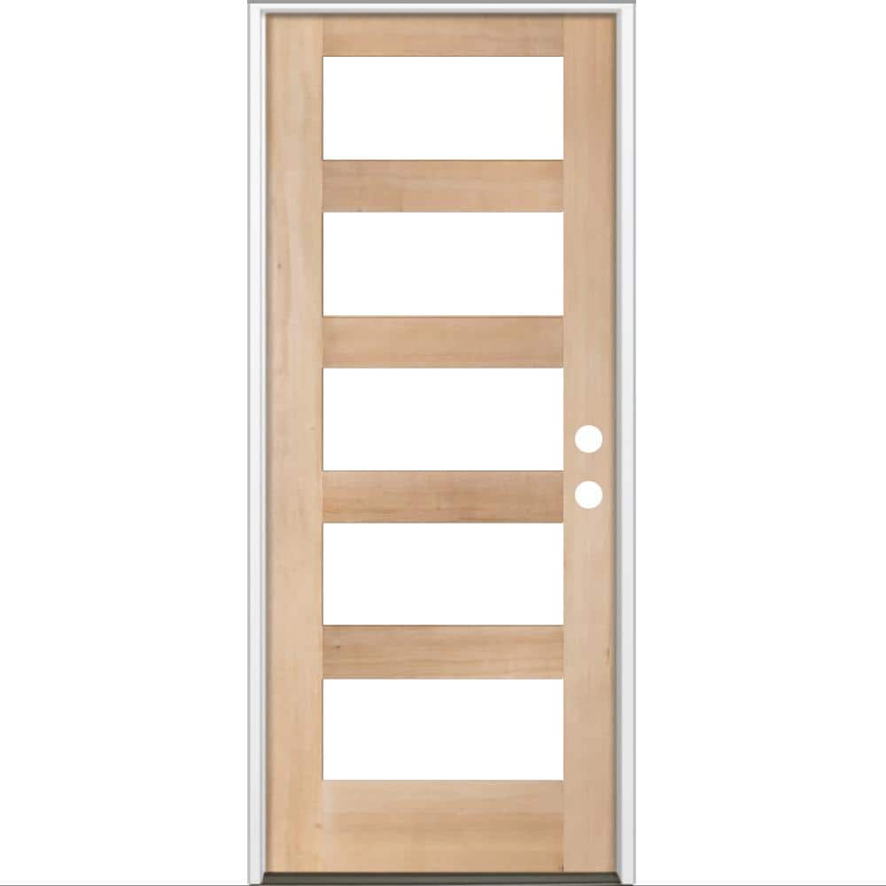 Krosswood Doors 32 in. x 80 in. Modern Hemlock Left-Hand/Inswing 5-Lite ...