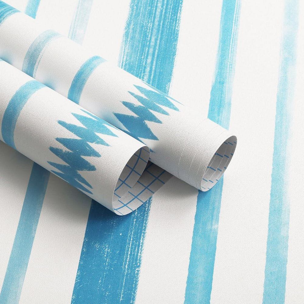Indigo Blue Line Stripe Contact Paper Peel and Stick Wallpaper ...