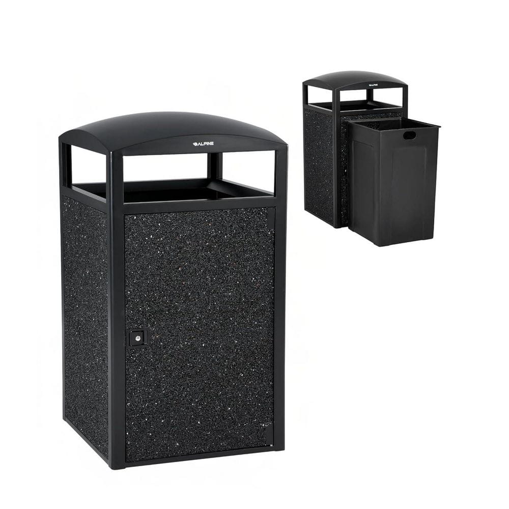 Alpine Industries 55 gal. Gray Stone All-Weather Vented Outdoor ...