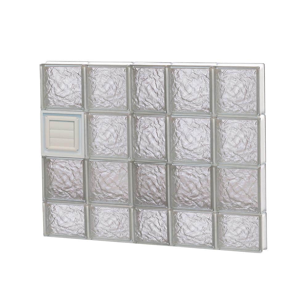 Clearly Secure 36.75 in. x 29 in. x 3.125 in. Frameless Ice Pattern ...