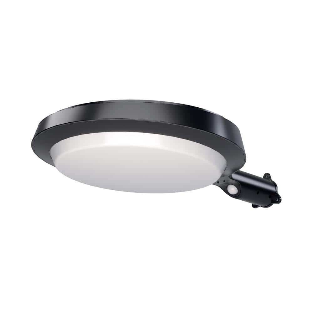 150-Watt Equivalent Integrated LED Black Outdoor Motion Sensing Solar ...